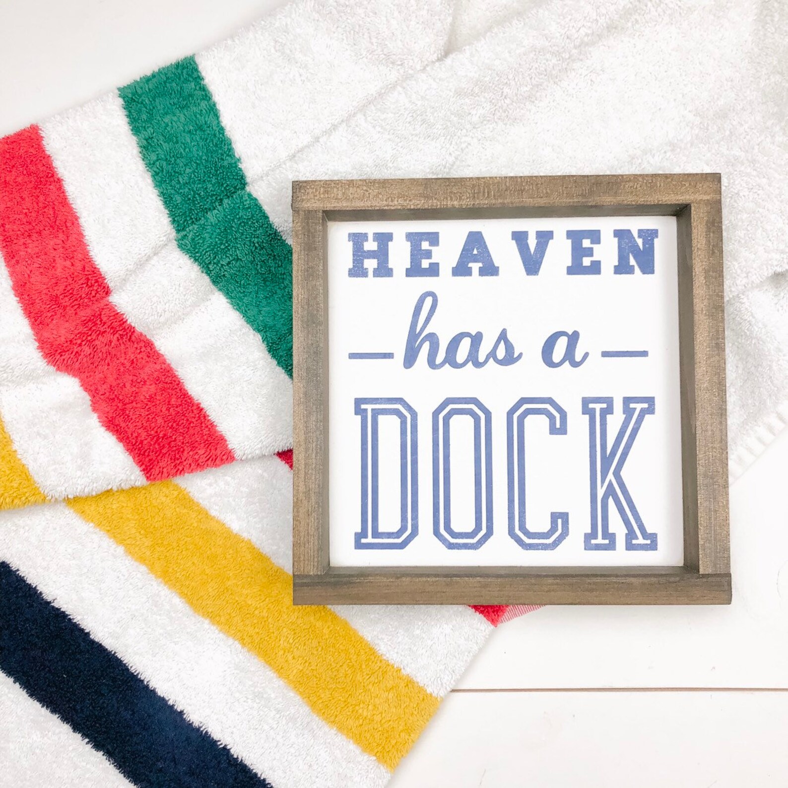 Cottage Decor Lake House Sign Heaven Has a Dock Sign | Etsy