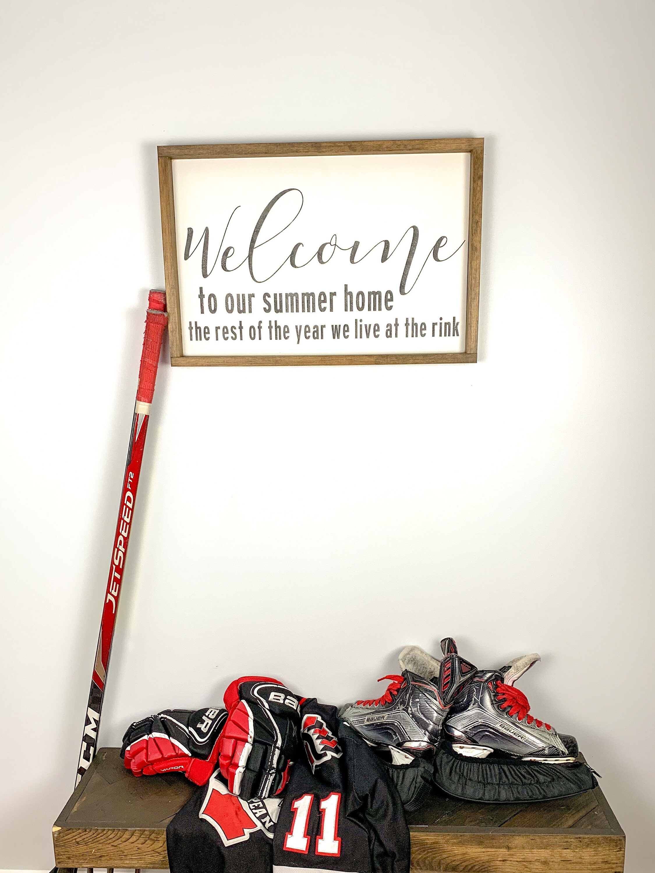 Hockey sign Welcome to our summer home. The rest of the | Etsy