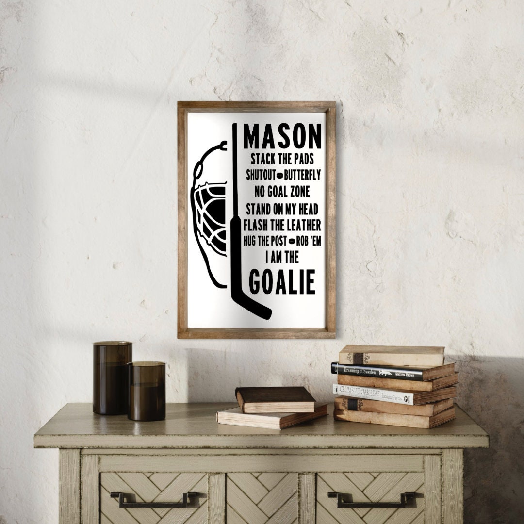 Personalized Hockey Goalie Sign: Ultimate Hockey Lover Gift - Etsy