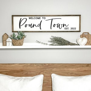 Welcome to Pound Town | Personalized Bedroom Sign - Etsy