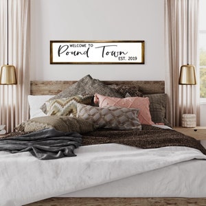 Welcome to Pound Town | Personalized Bedroom Sign - Etsy