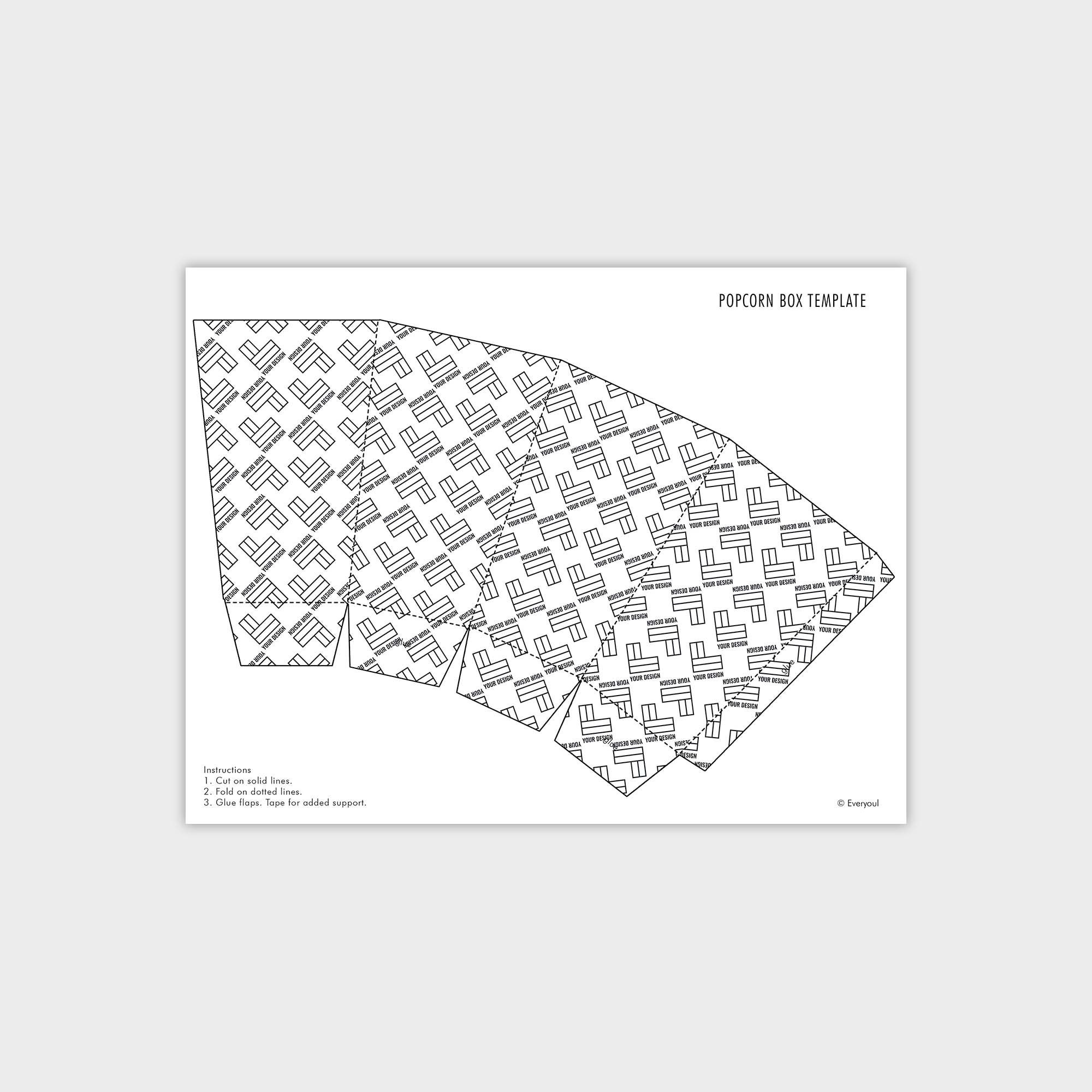 Cube Template With Tabs