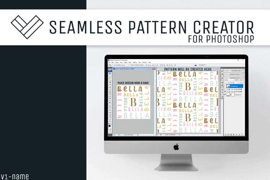 Diy Seamless Pattern Creator Name or Text Collage Template V1, Custom ...