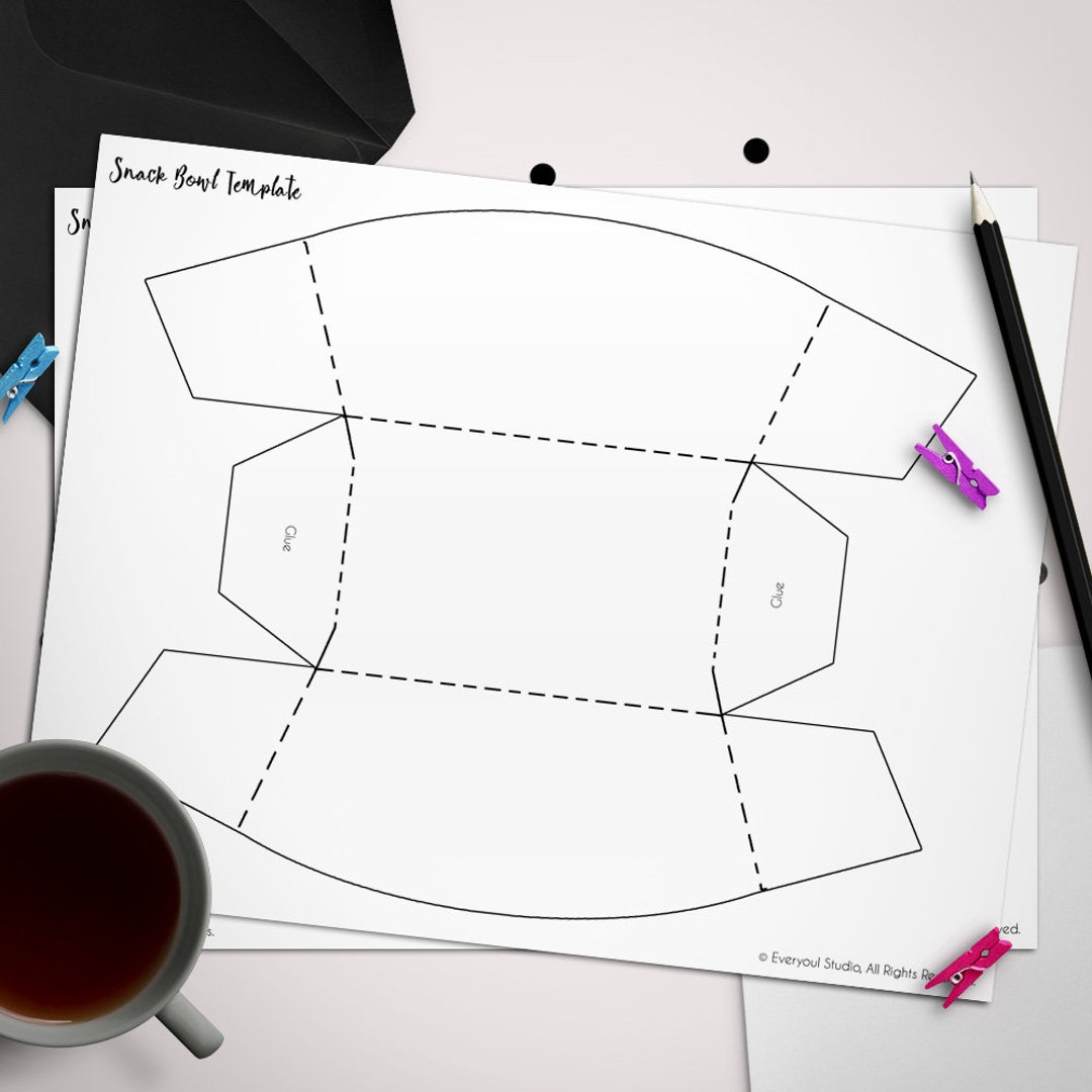 Diy Snack Bowl Box, Diy Templates, Party Templates, Label Template ...