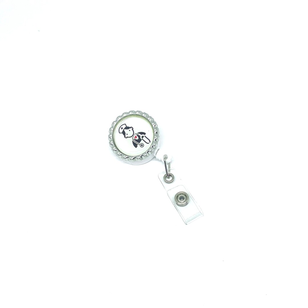 Nurse Scope ID Reel Badge Retractable Clip on With Charms - Etsy