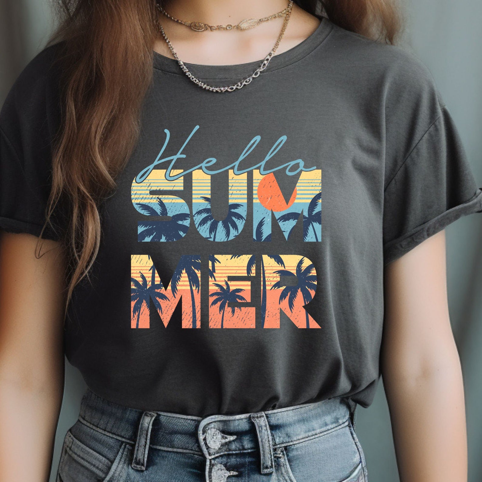 Retro Summer Beach T-shirt, Summer Beach Shirt, Retro Beach T-shirt ...