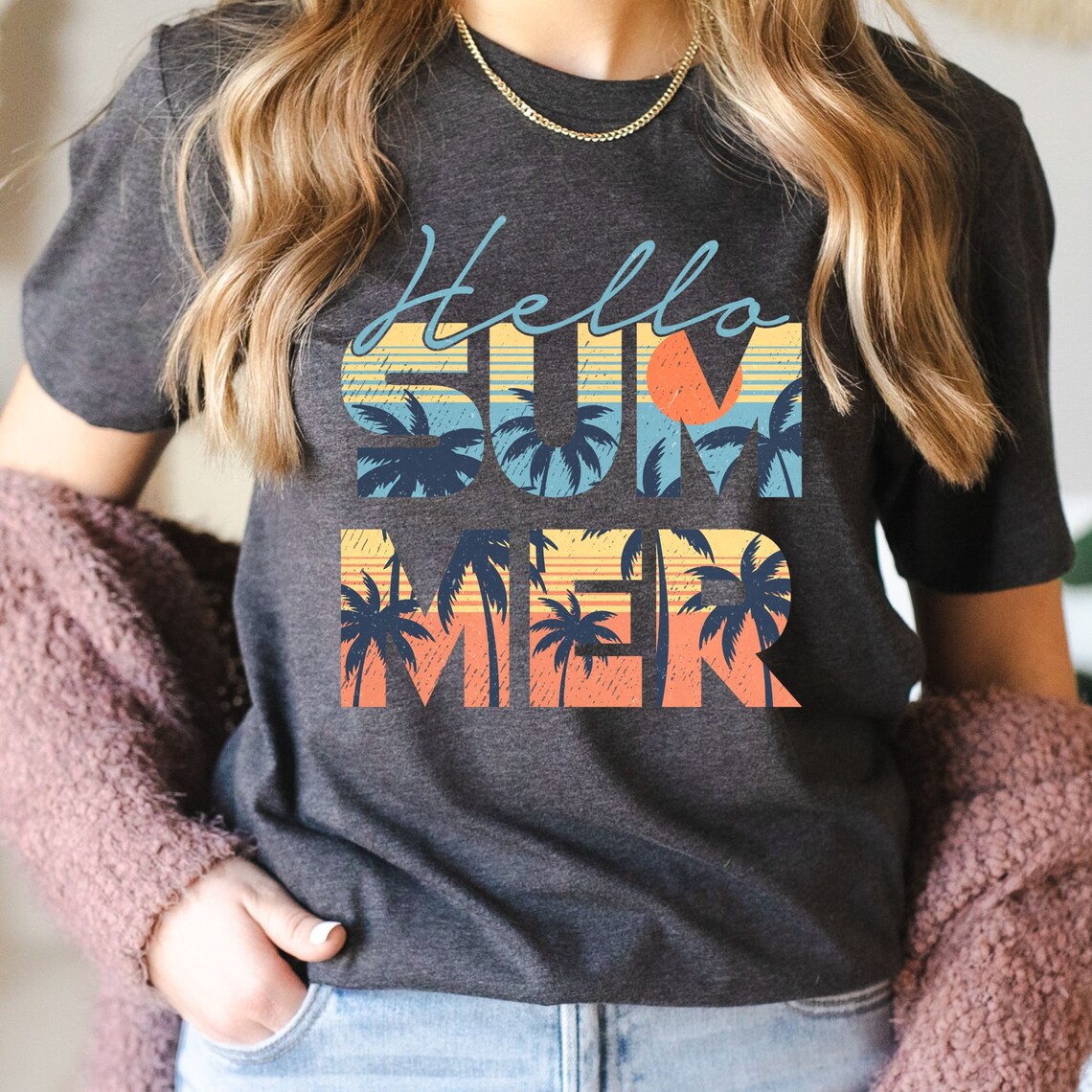 Retro Summer Beach T-shirt, Summer Beach Shirt, Retro Beach T-shirt ...