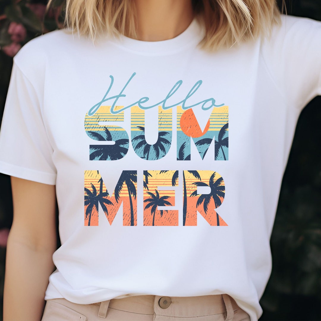 Retro Summer Beach T-shirt, Summer Beach Shirt, Retro Beach T-shirt ...