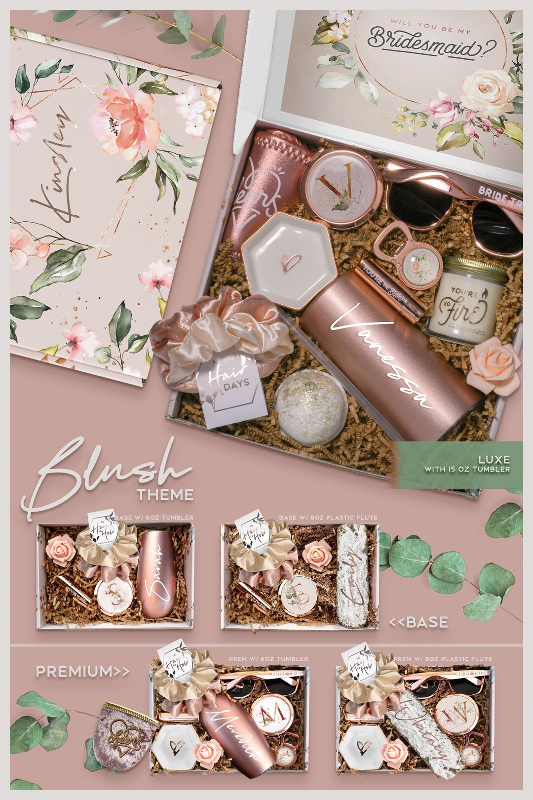 Themed Bridesmaid Proposal Box With Matching Goods Will You - Etsy