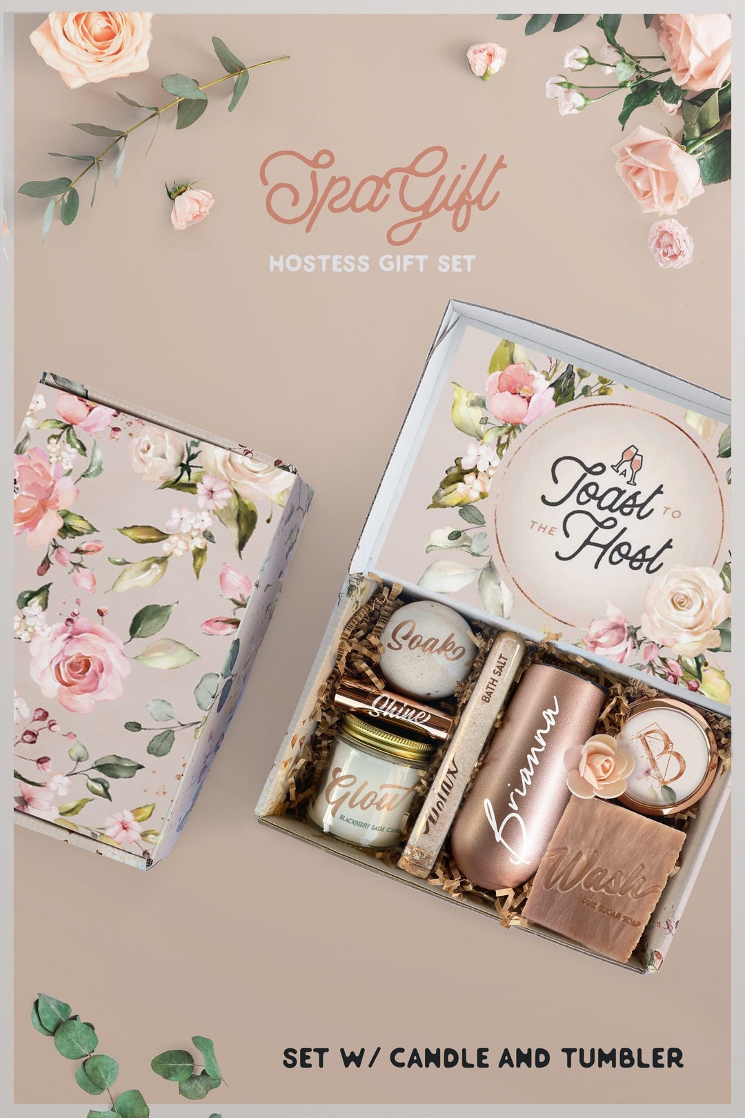 Hostess Spa Set Thank You Gift for Friend, Best Hostess Ever, Spa Gift ...