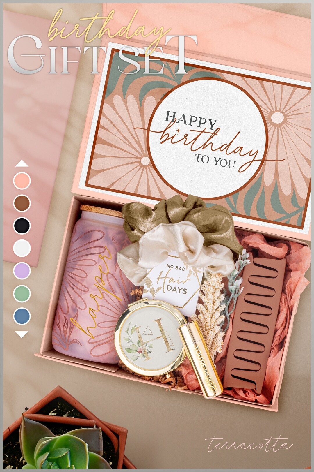Happy Birthday Gift Box for Her, Personalized Birthday Box With Spa ...