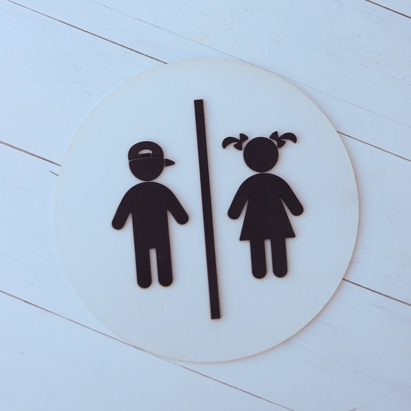 Kids Bathroom Signs - Etsy