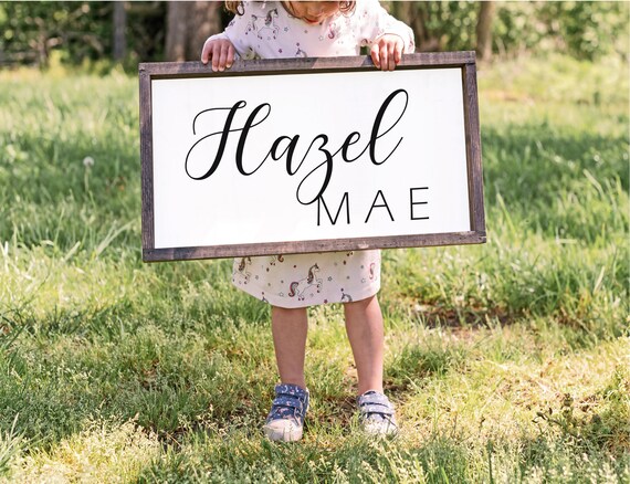 Personalized Baby Name Sign Custom First Name Nursery Sign - Etsy