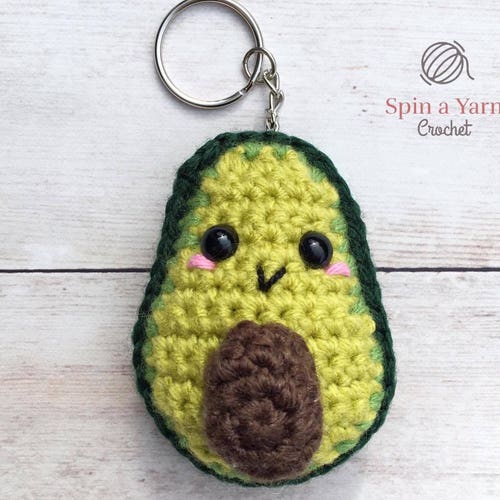 Avocado Keychain Crochet Pattern - Etsy