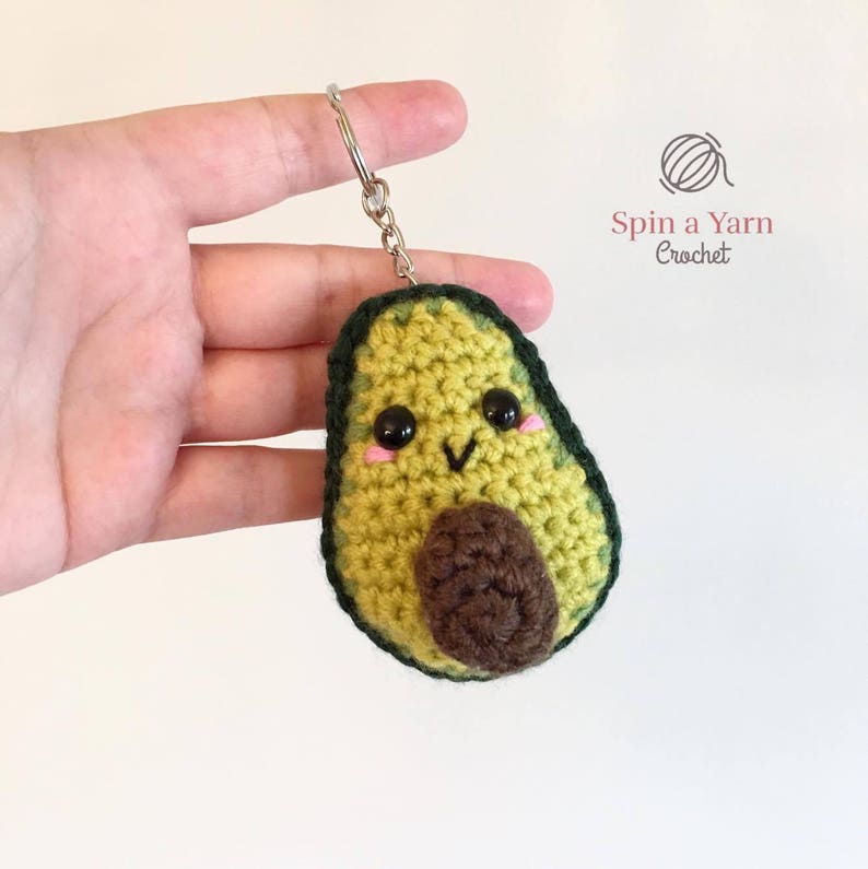 Avocado Keychain Crochet Pattern - Etsy