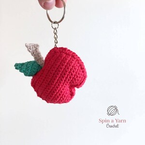 Kawaii Apple Keychain Crochet Pattern - Etsy Canada