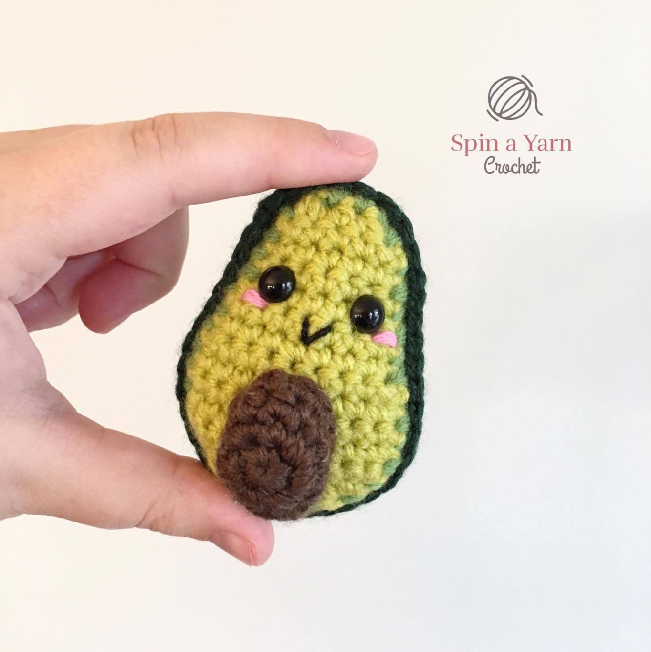Avocado Keychain Crochet Pattern - Etsy