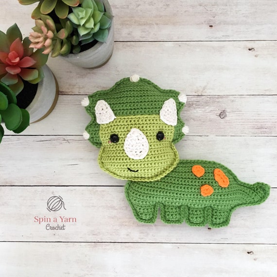 Triceratops Crochet Pattern | Etsy