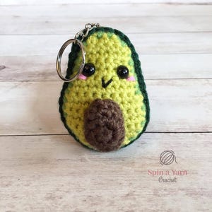 Avocado Keychain Crochet Pattern - Etsy