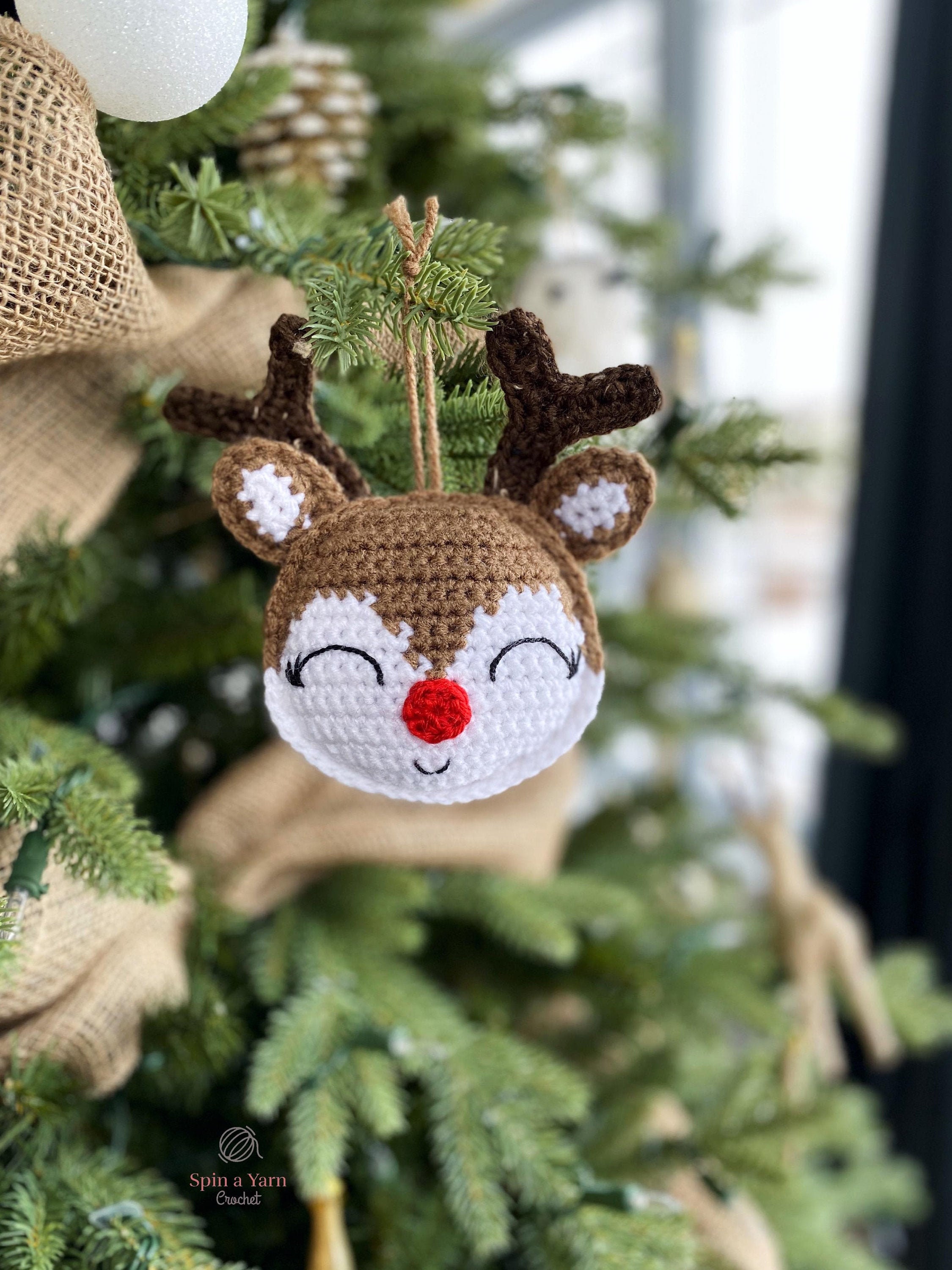 Rudolph Ornament Crochet Pattern - Etsy