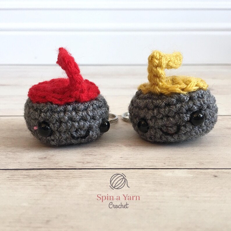Kawaii Curling Stone Crochet Pattern - Etsy