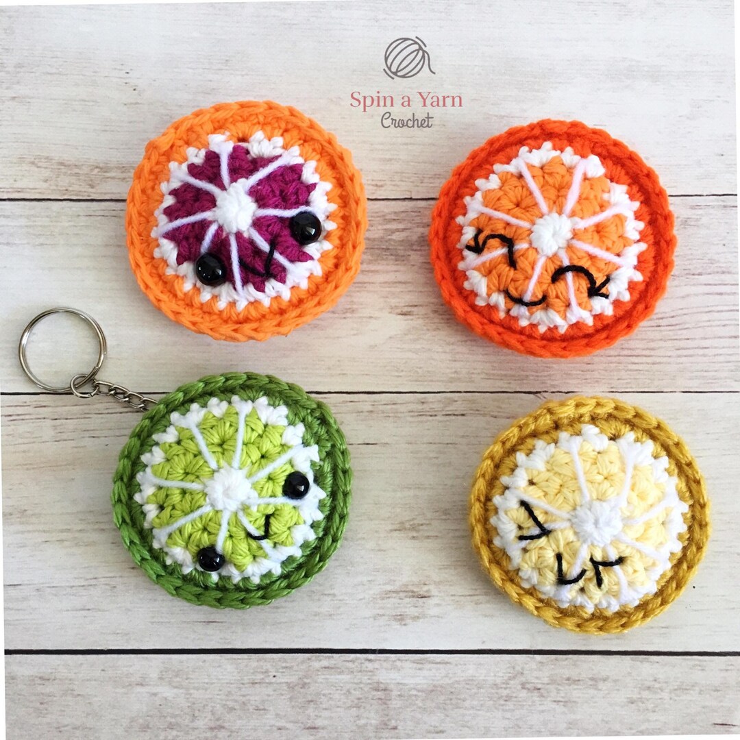 Citrus Fruit Keychain Crochet Pattern - Etsy