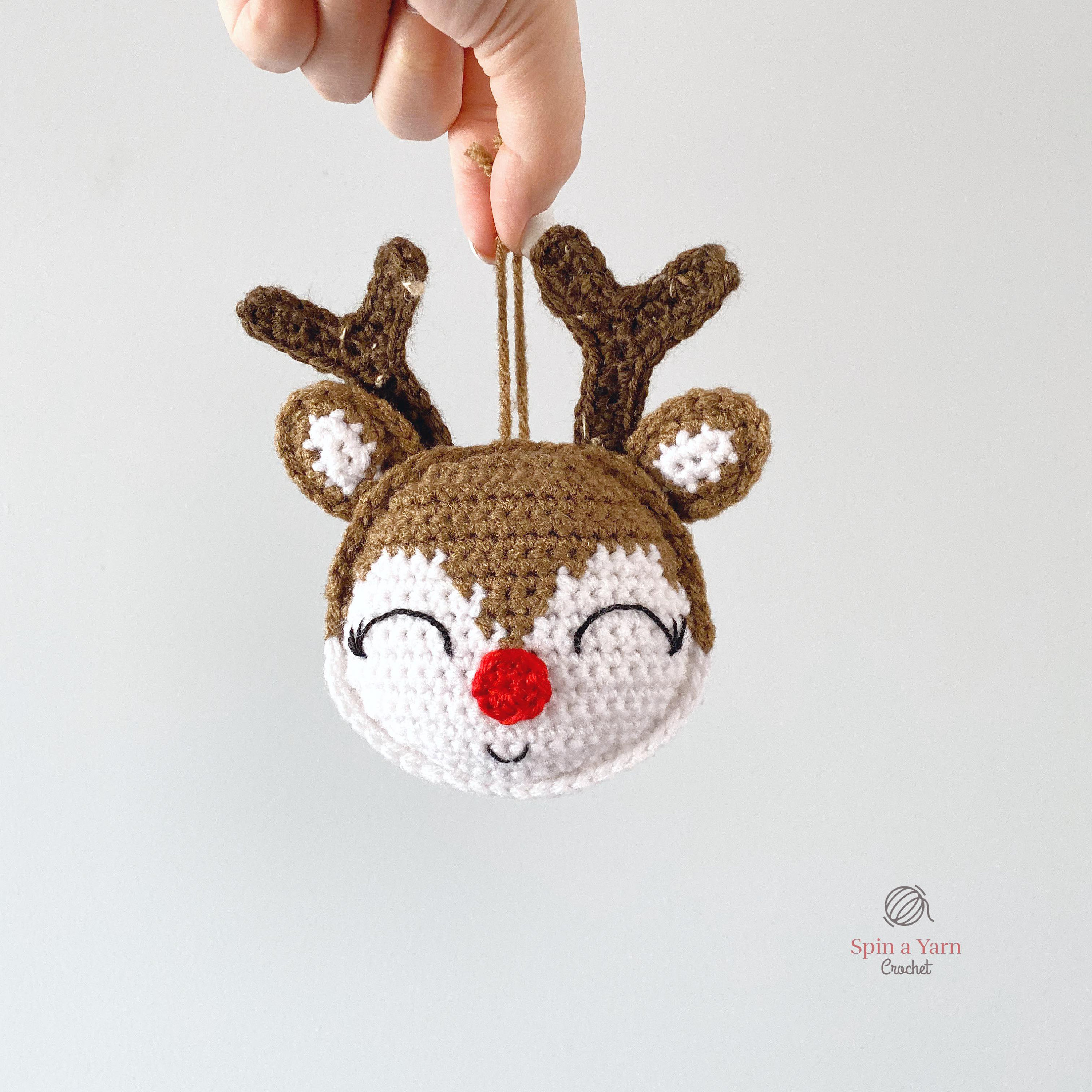 Rudolph Ornament Crochet Pattern - Etsy