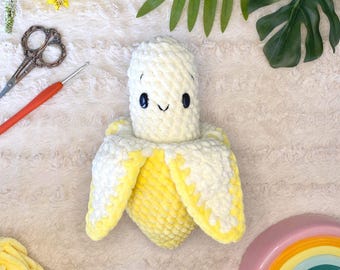 Crochet Cute Banana Keychain PDF Pattern, Crochet Banana Amigurumi PDF ...