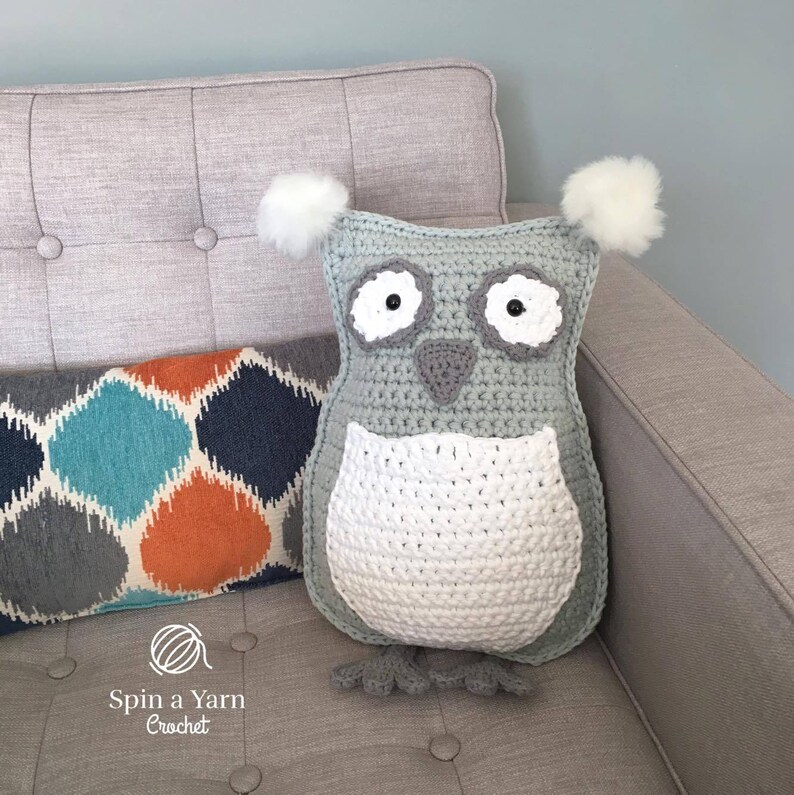 Owl Throw Pillow Crochet Pattern | Etsy