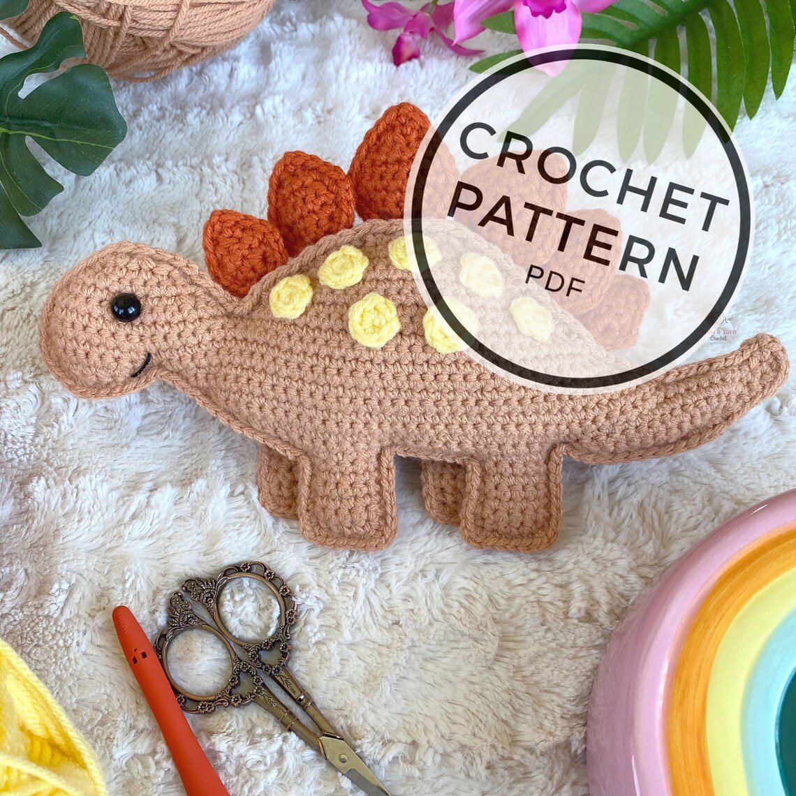 Stegosaurus Crochet Pattern - Etsy