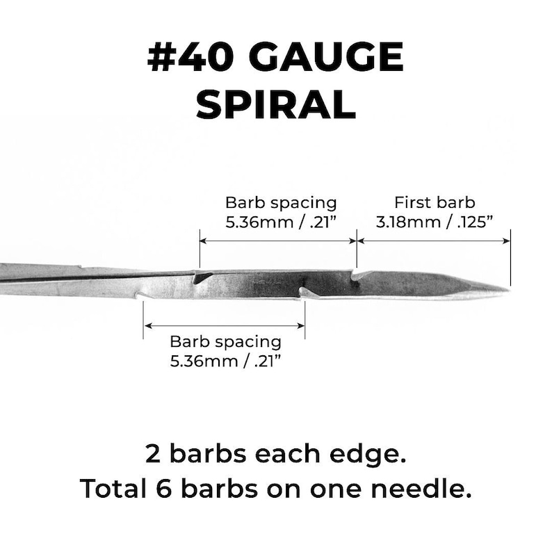 40 Gauge Spiral Felting Needles 10-pack for Needle Felting - Etsy