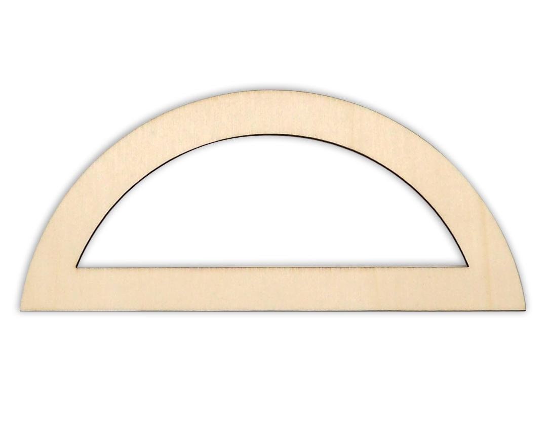 Wooden Half Circle Shape Cutout - DIY Crafting - Decorative Elements ...