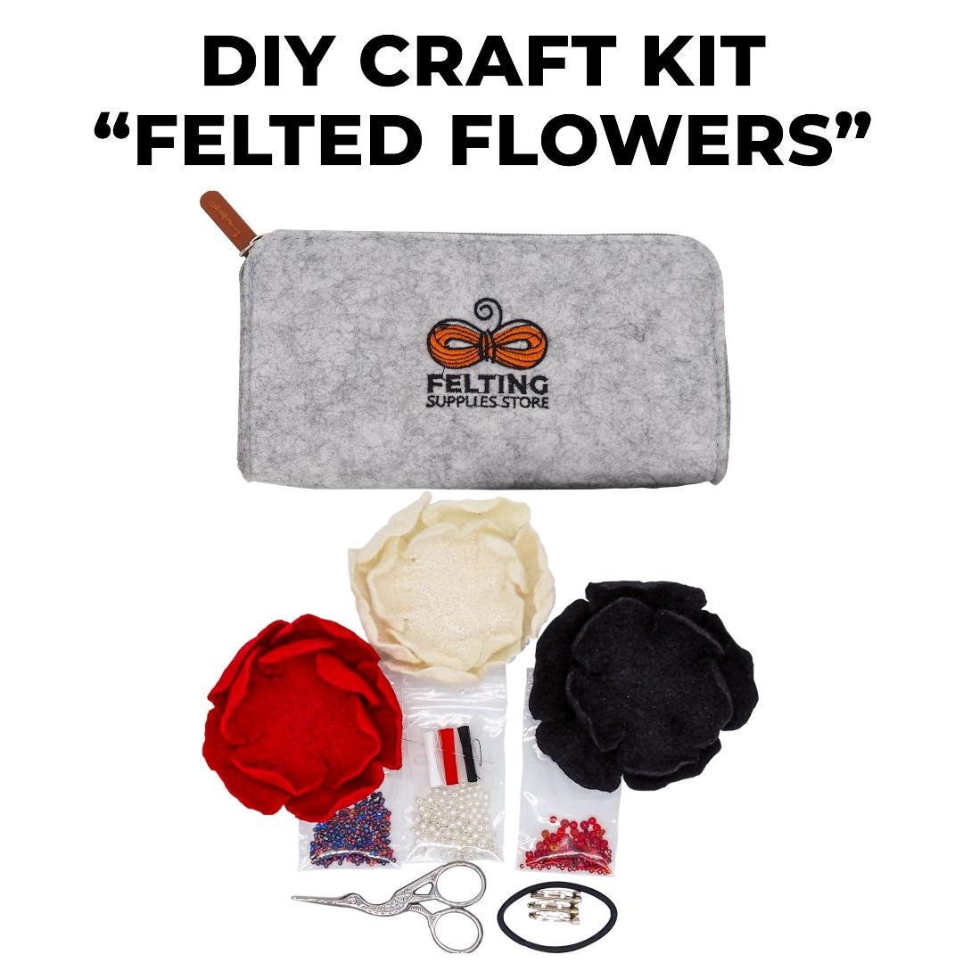 DIY Art Craft Kit FLOWERS - Fashion Craft Gift Kit - Craft Beginners ...