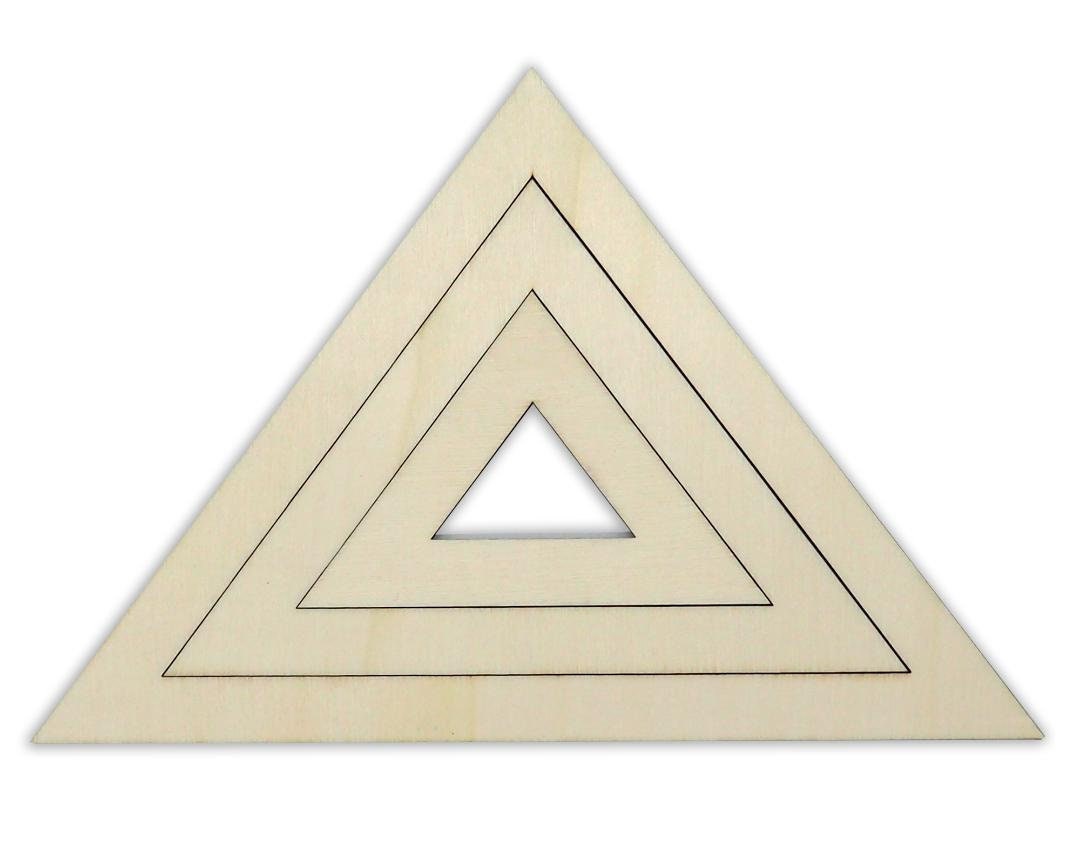 Wooden Triangle Shape Cutout Set - DIY Crafting - Decorative Elements ...