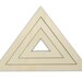 Wooden Triangle Shape Cutout Set DIY Crafting Decorative Elements Home ...
