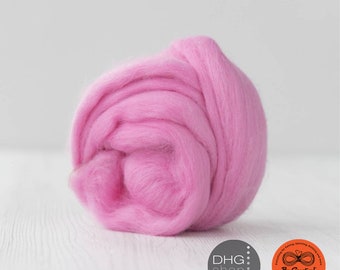 4 Oz Australian Merino Wool Roving Extra Fine 19 Microns Powder Rose ...