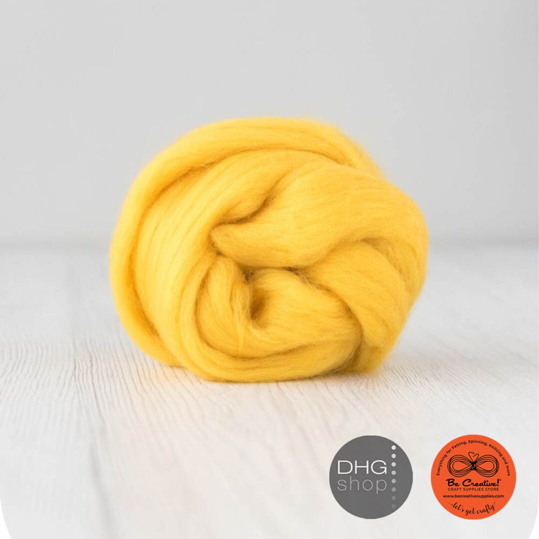 100g Extra Fine Merino Roving Wool Yellow Yolk for Wet Nuno Needle ...