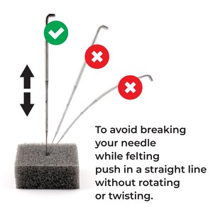 40 Gauge Inverted/reverse Felting Needles 10-pack for Needle Felting ...