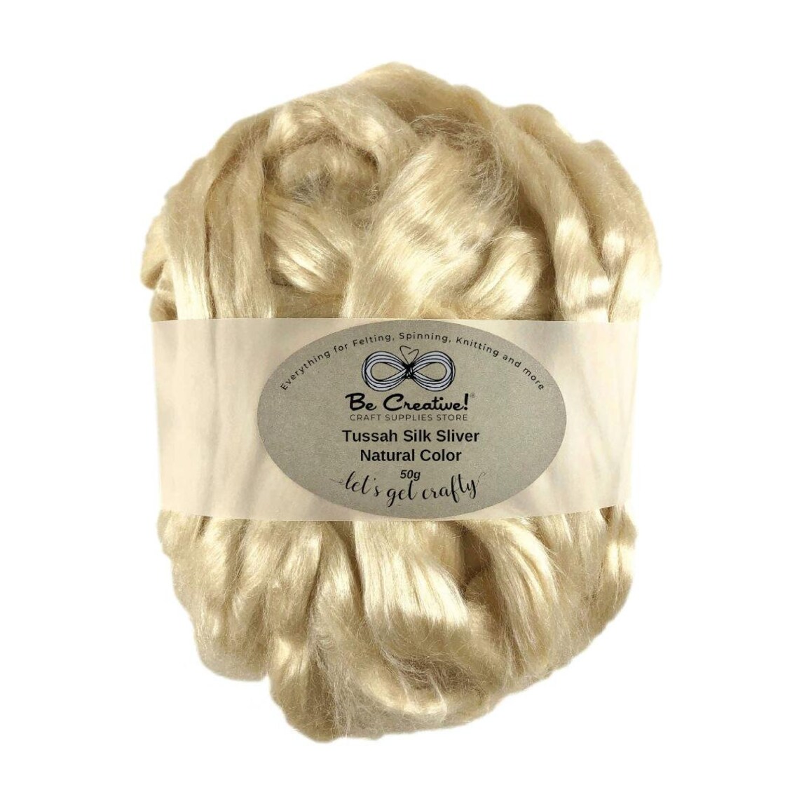 50g Tussah Silk Sliver Luxury Natural Unbleached Honey Color - Etsy