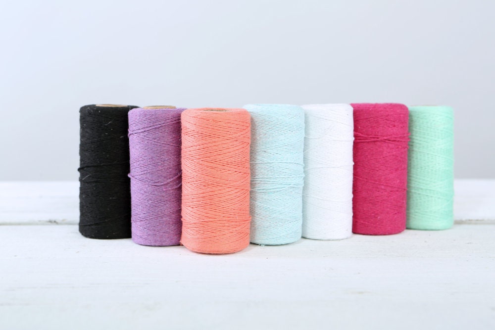 Warp Thread - Weaving Strings - 1mm 2-ply Cord – Cotton Yarn – Macrame ...