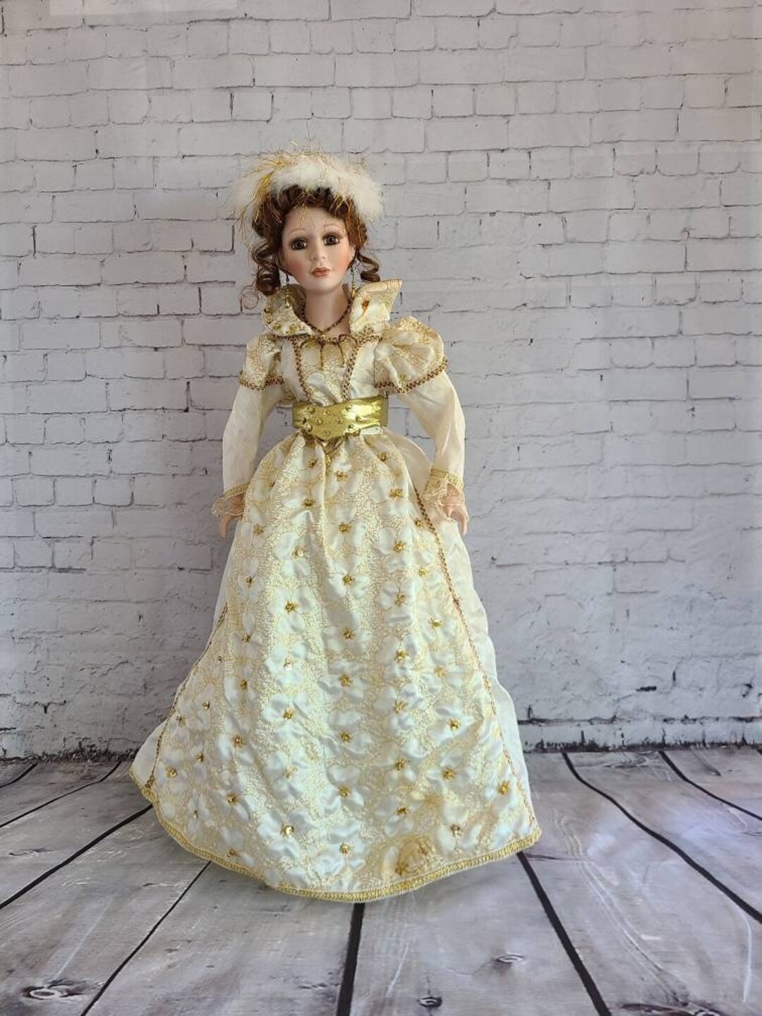 Alexandra Collection By Hollylane Porcelain Doll A Certificate Sewn On