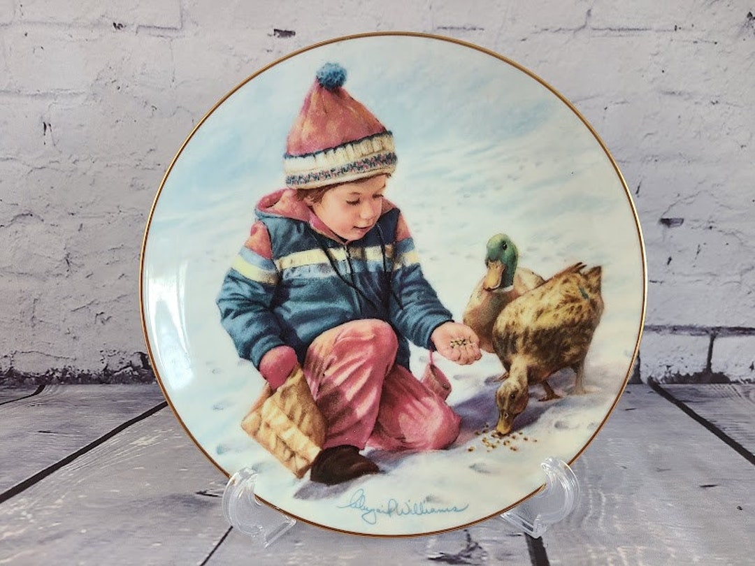Abbie Williams Porcelain Plate: A Handful of Love, 1985 Hamilton ...