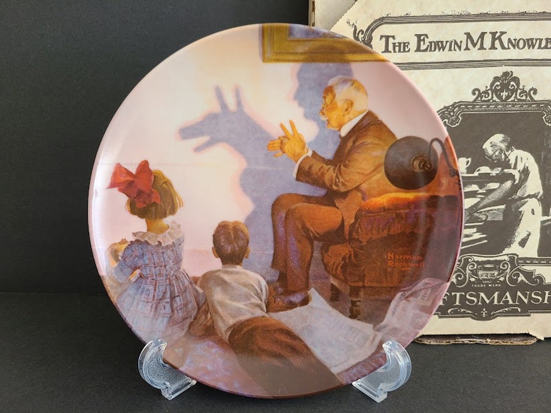 Edwin M Knowles Collectors Plate "the Shadow Artist" by Artist Norman ...