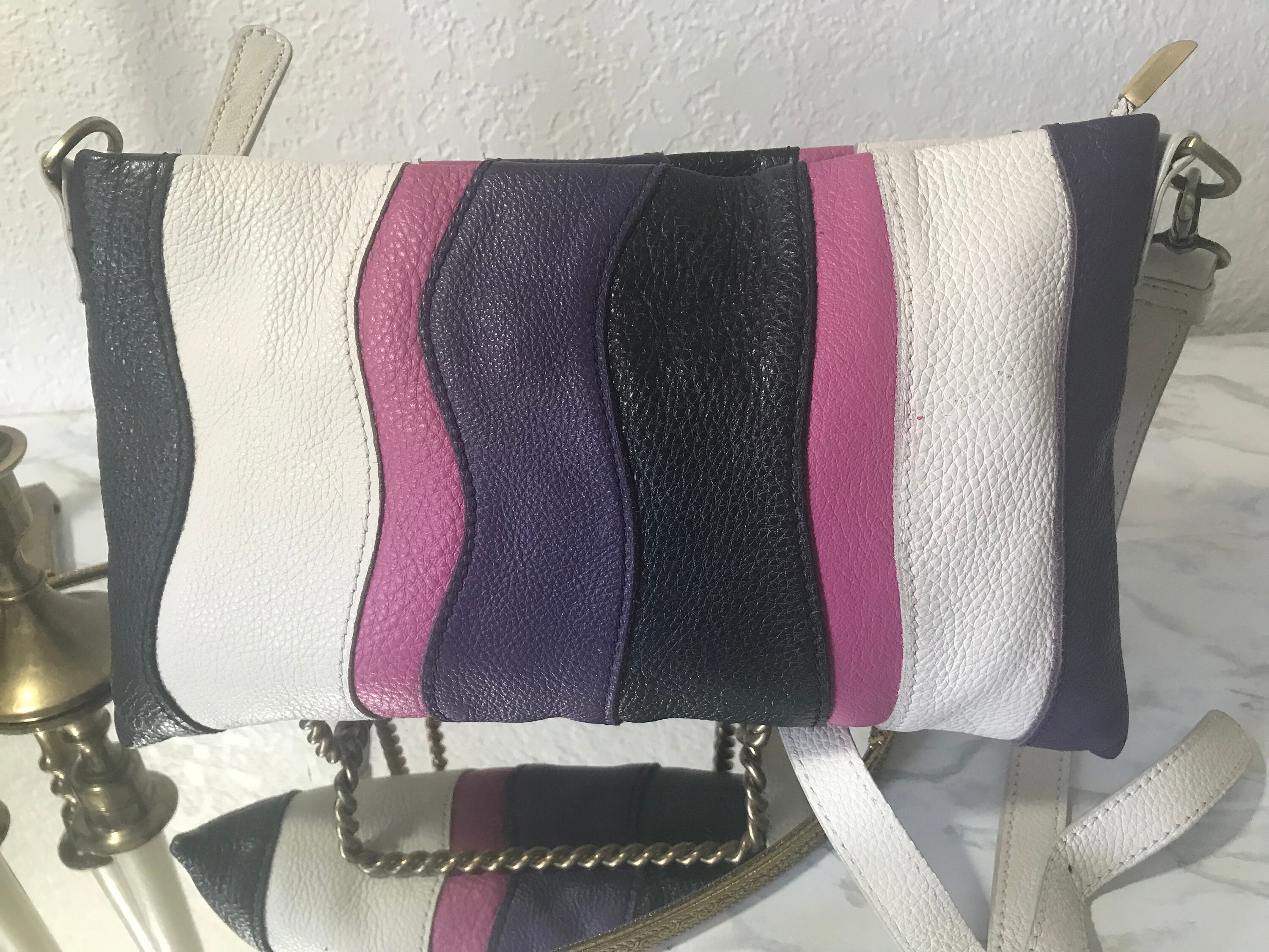 Vintage Late 70s Early 80s Leather Leather Pieced Handbag - Etsy