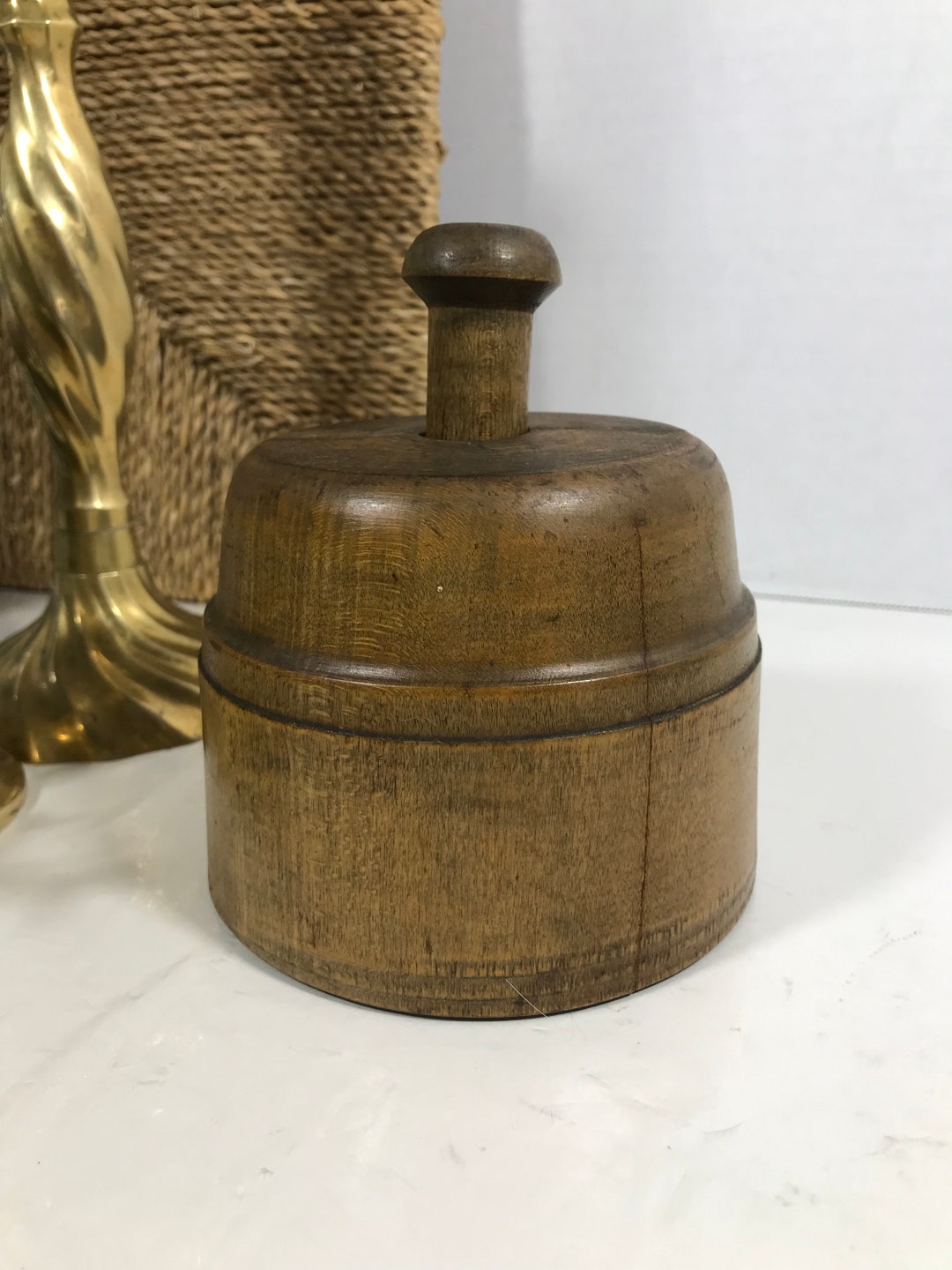 Vintage Butter Mold, Antique Wood Butter Mold, Primitive Wood Butter ...