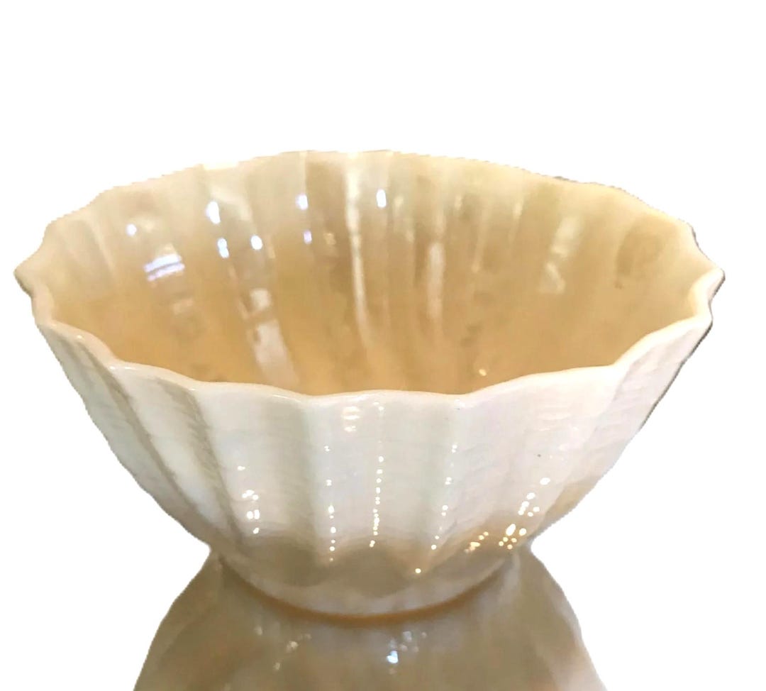 Vintage Belleek Ireland Porcelain Shell Small Dish, Ivory Ceramic ...