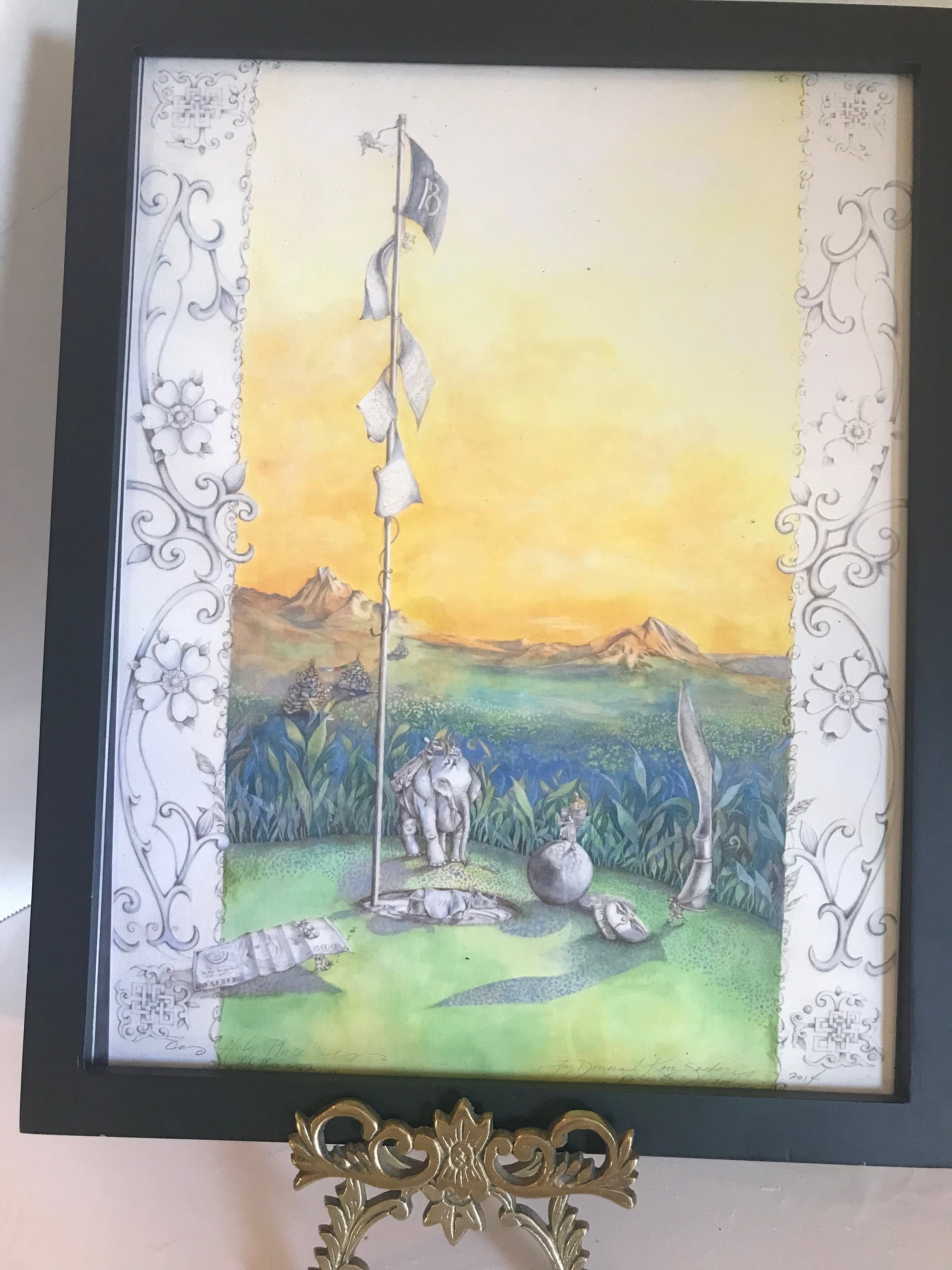 Unique Fantasy Style Original Painting Signed by Artist, Whimsical ...
