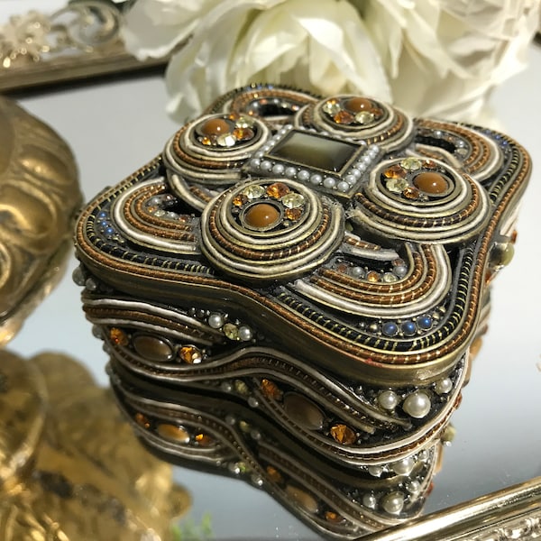 Jeweled Trinket Box - Etsy