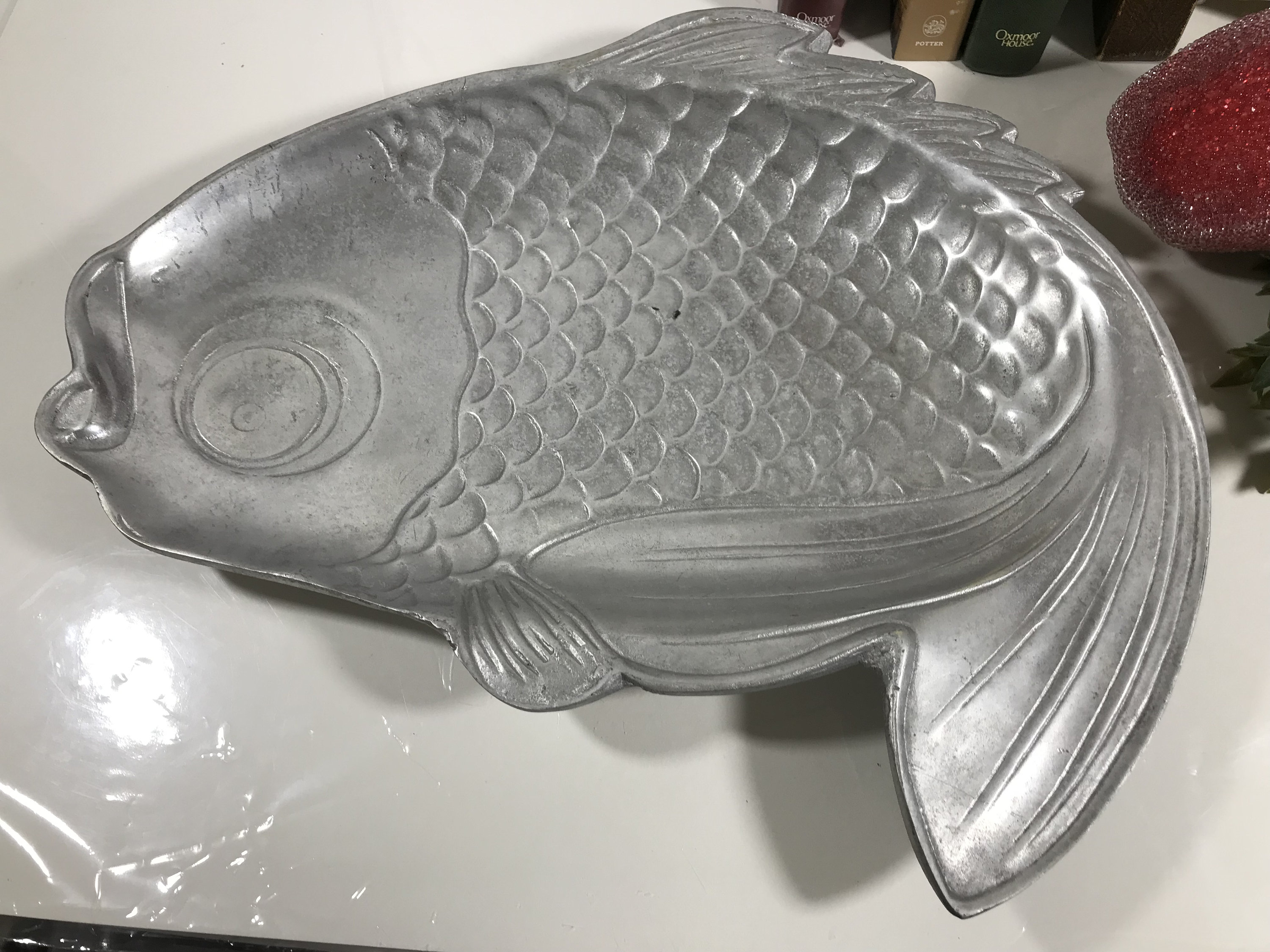Vintage Pewter Fish Platter, Pewter Serving Platter, Decorative Pewter ...