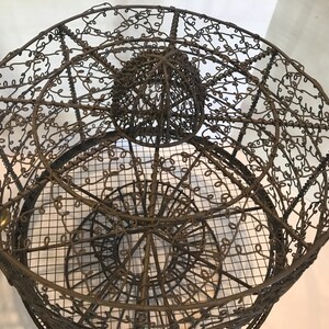 Vintage Wrapped Wire Cake Stand and Dome Cover, Rustic Wire Kitchen ...